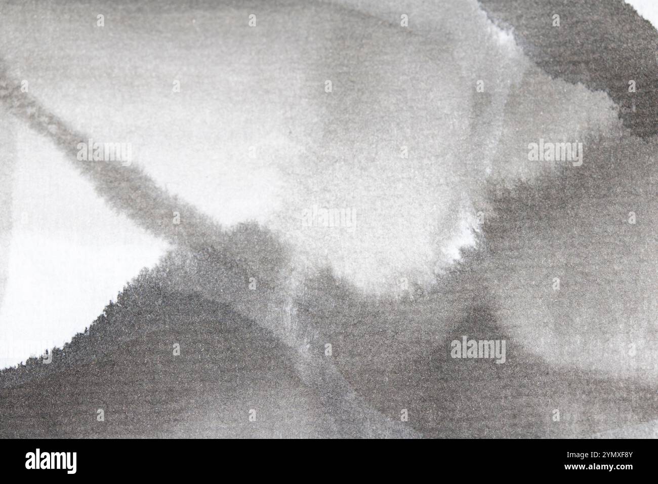 Monochrome Black and White Ink Wash Gentle Gradiant Background with ...