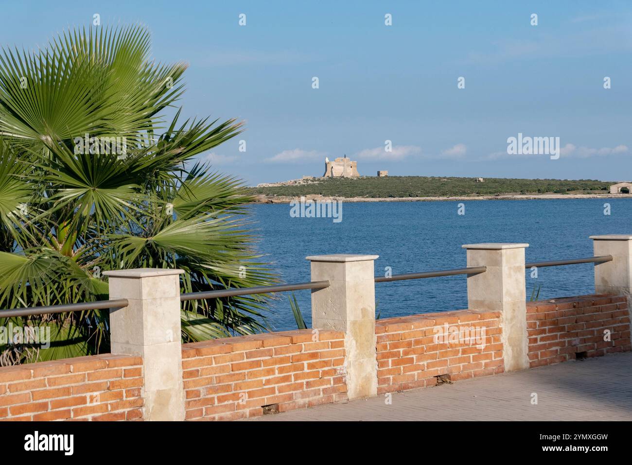 VIews of Capopassero Island from the small coastal town of Portopalo di ...