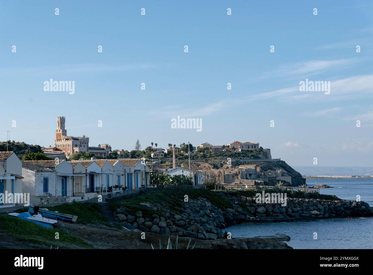 Views of luxury hotel, Castello Tafuriin, the small coastal town of ...