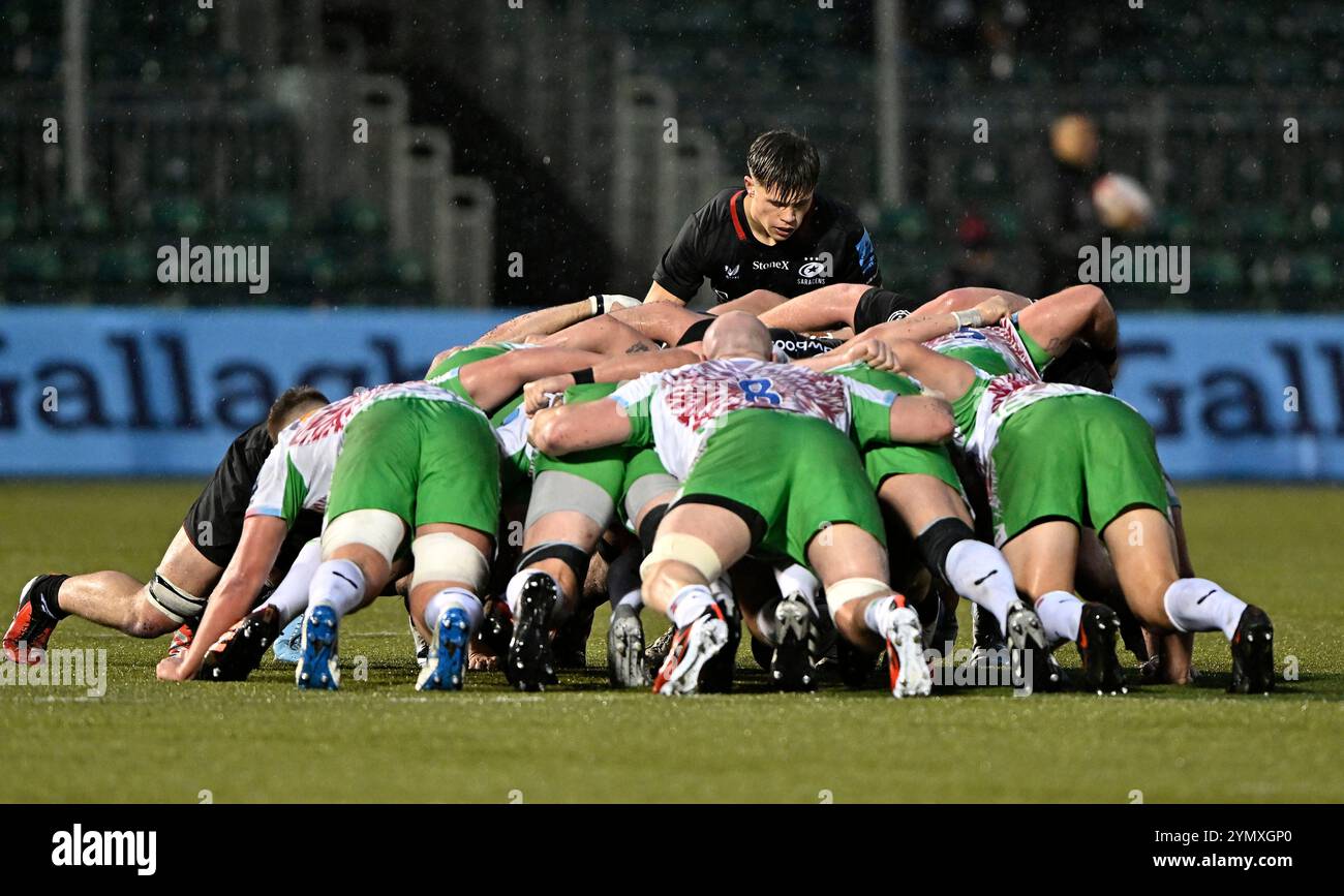 Hendon, United Kingdom. 23rd Nov, 2024. Premiership Cup. Saracens V ...