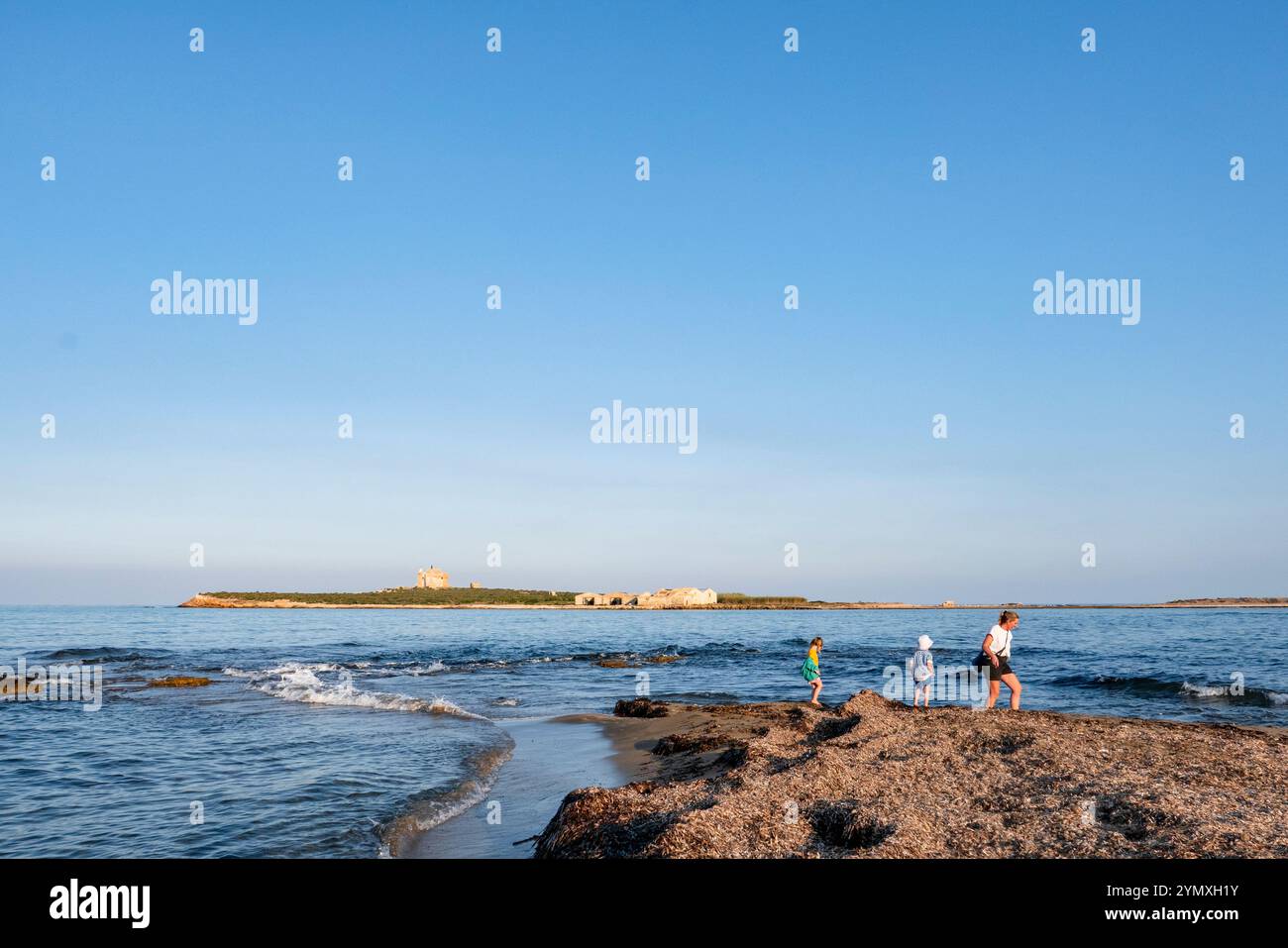 VIews of Capopassero Island from the small coastal town of Portopalo di ...