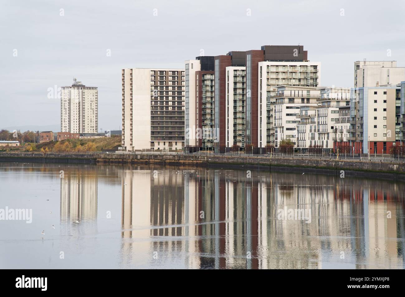 Modern high rise flats at Glasgow Harbour Stock Photo - Alamy