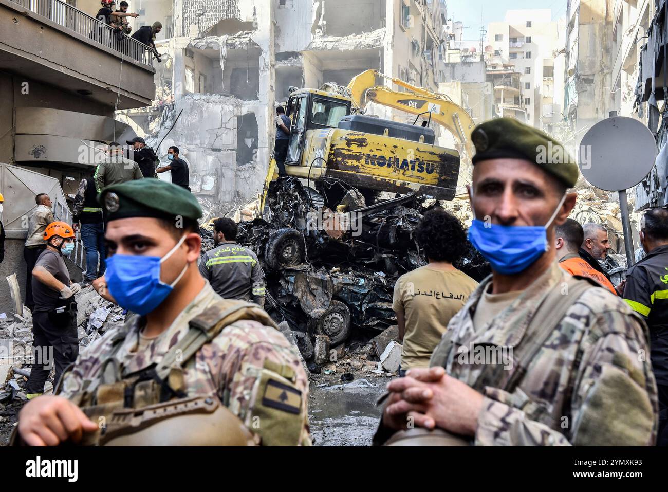 Beirut, Lebanon. 23rd Nov, 2024. Security forces Lebanon take measures ...