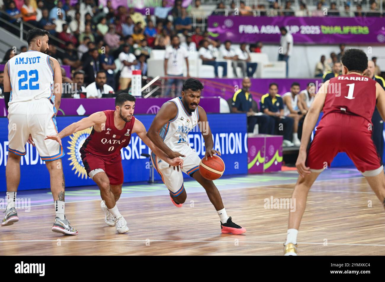 Chennai, India. 22nd Nov, 2024. Qatar beat India 69-53 in the FIBA Asia ...