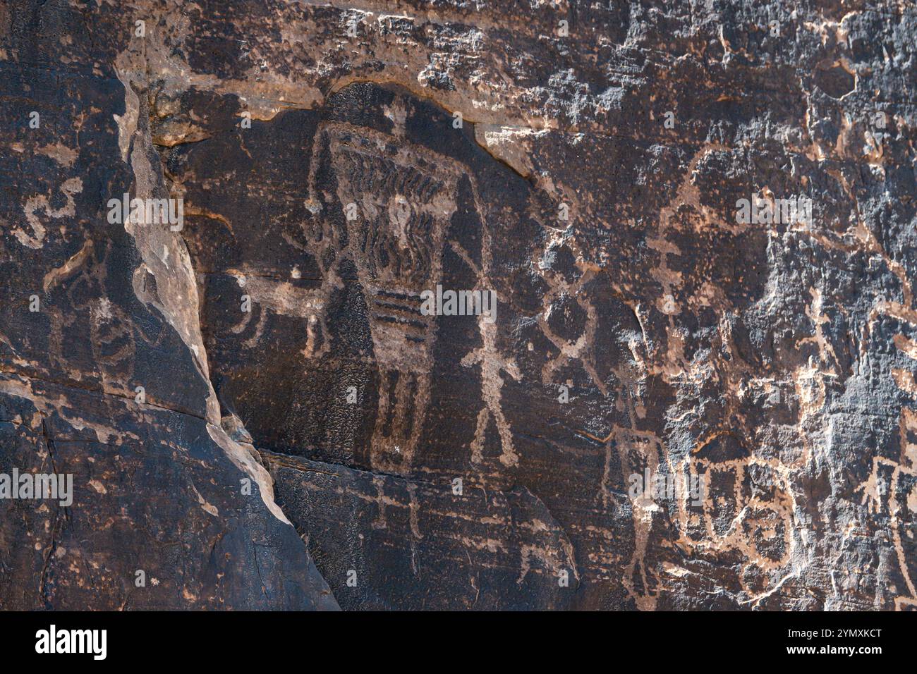 Petroglyphs at Rock Art Ranch in Winslow, Arizona, USA Stock Photo - Alamy