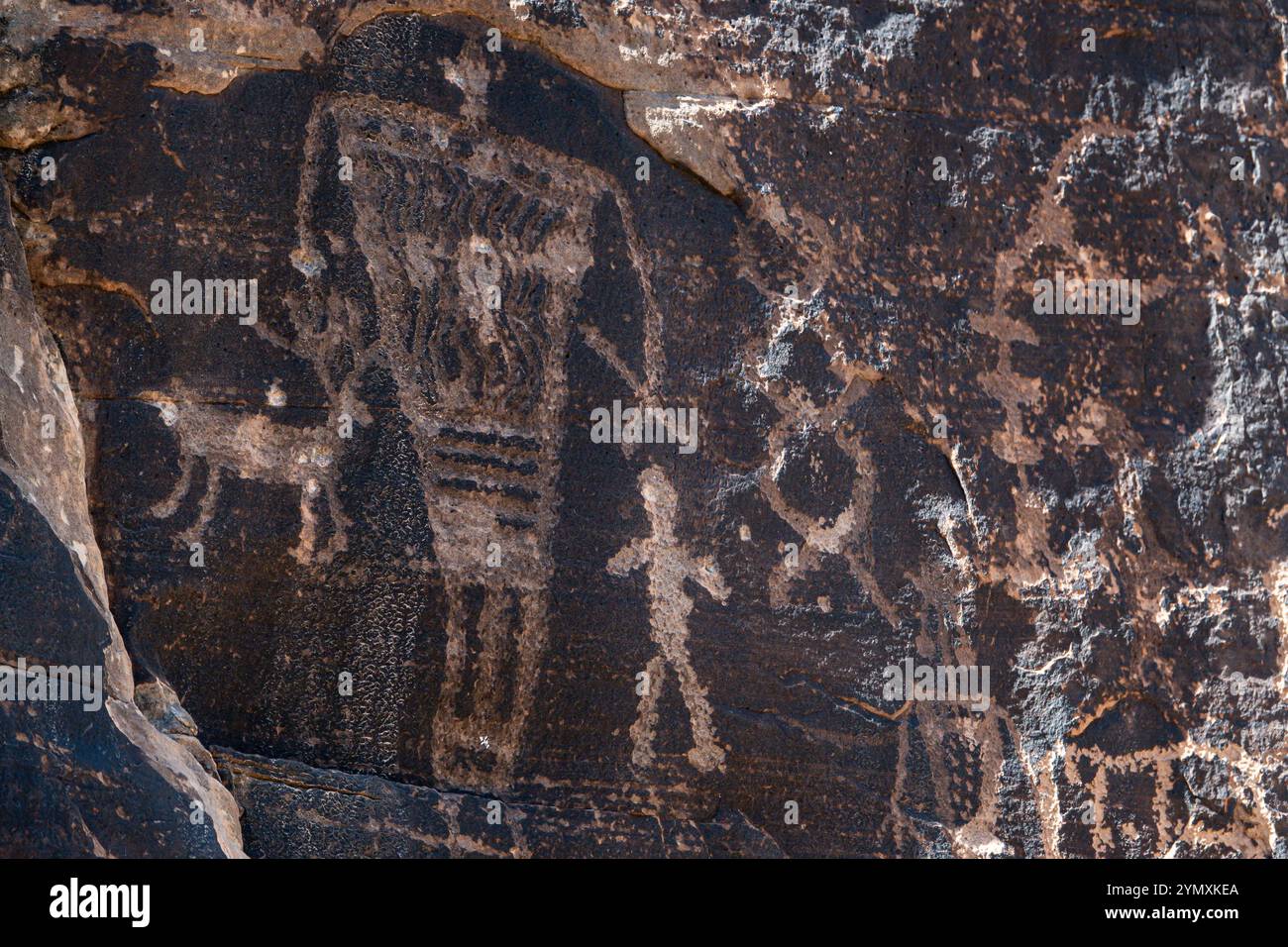 Petroglyphs at Rock Art Ranch in Winslow, Arizona, USA Stock Photo - Alamy