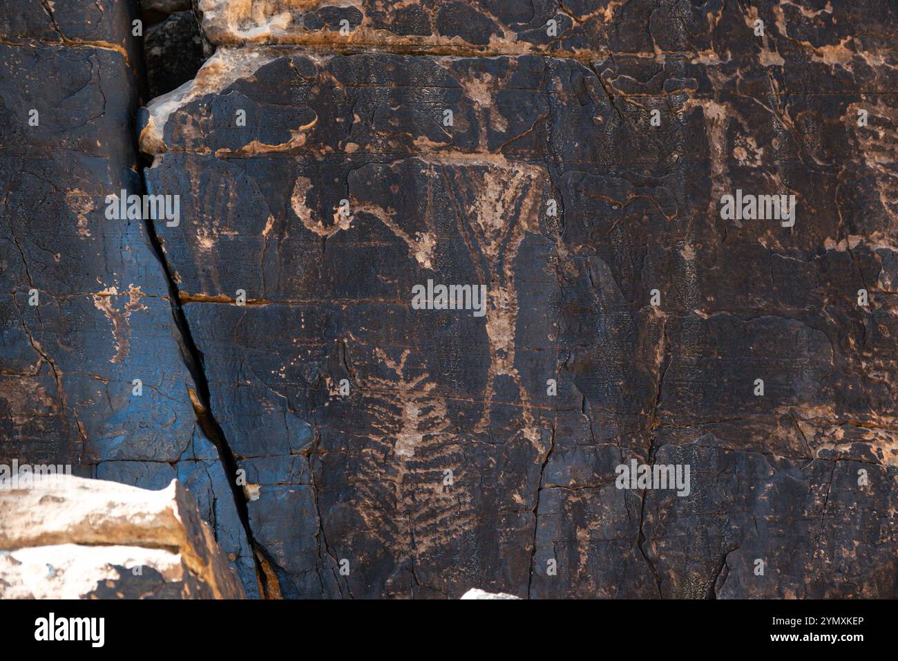 Petroglyphs at Rock Art Ranch in Winslow, Arizona, USA Stock Photo - Alamy