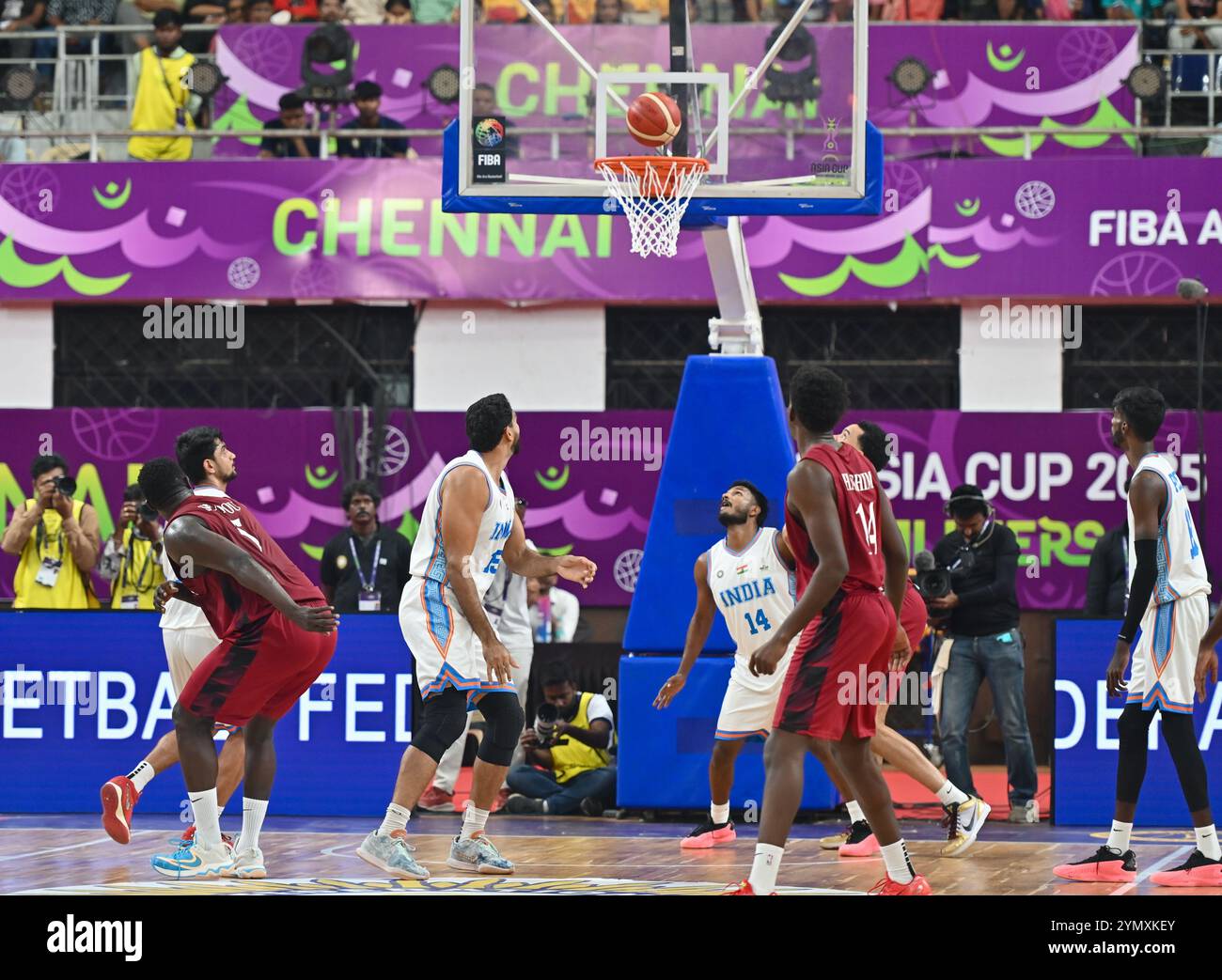 Chennai, India. 22nd Nov, 2024. Qatar beat India 69-53 in the FIBA Asia ...