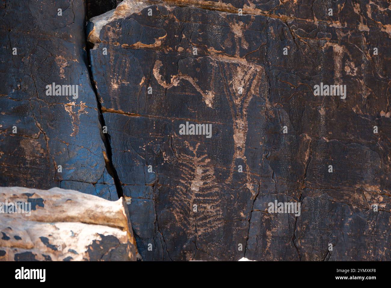 Petroglyphs at Rock Art Ranch in Winslow, Arizona, USA Stock Photo - Alamy