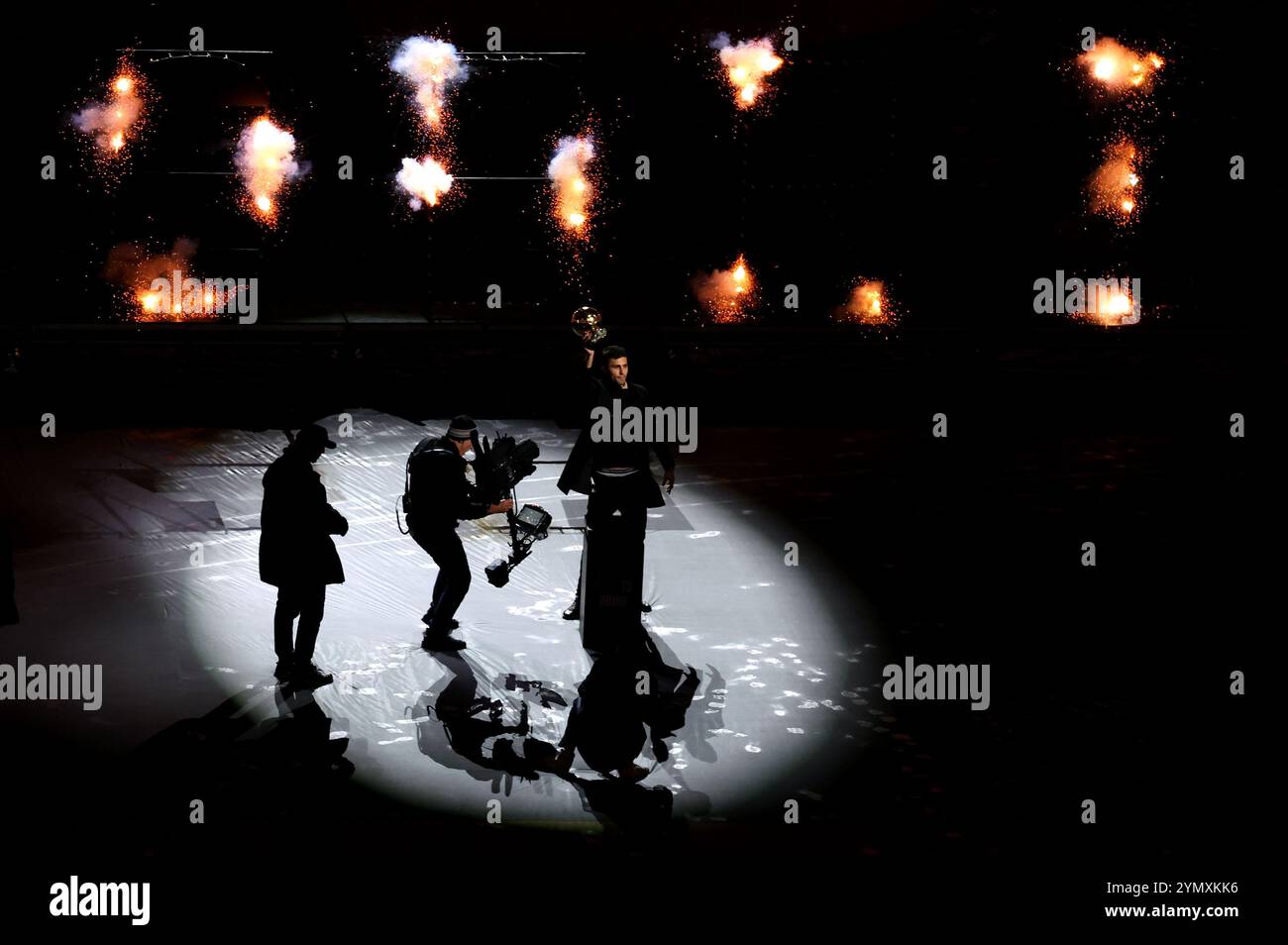 Manchester City's Rodri with his Ballon d'Or trophy ahead of the ...