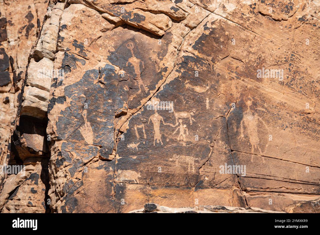 Petroglyphs at Rock Art Ranch in Winslow, Arizona, USA Stock Photo - Alamy
