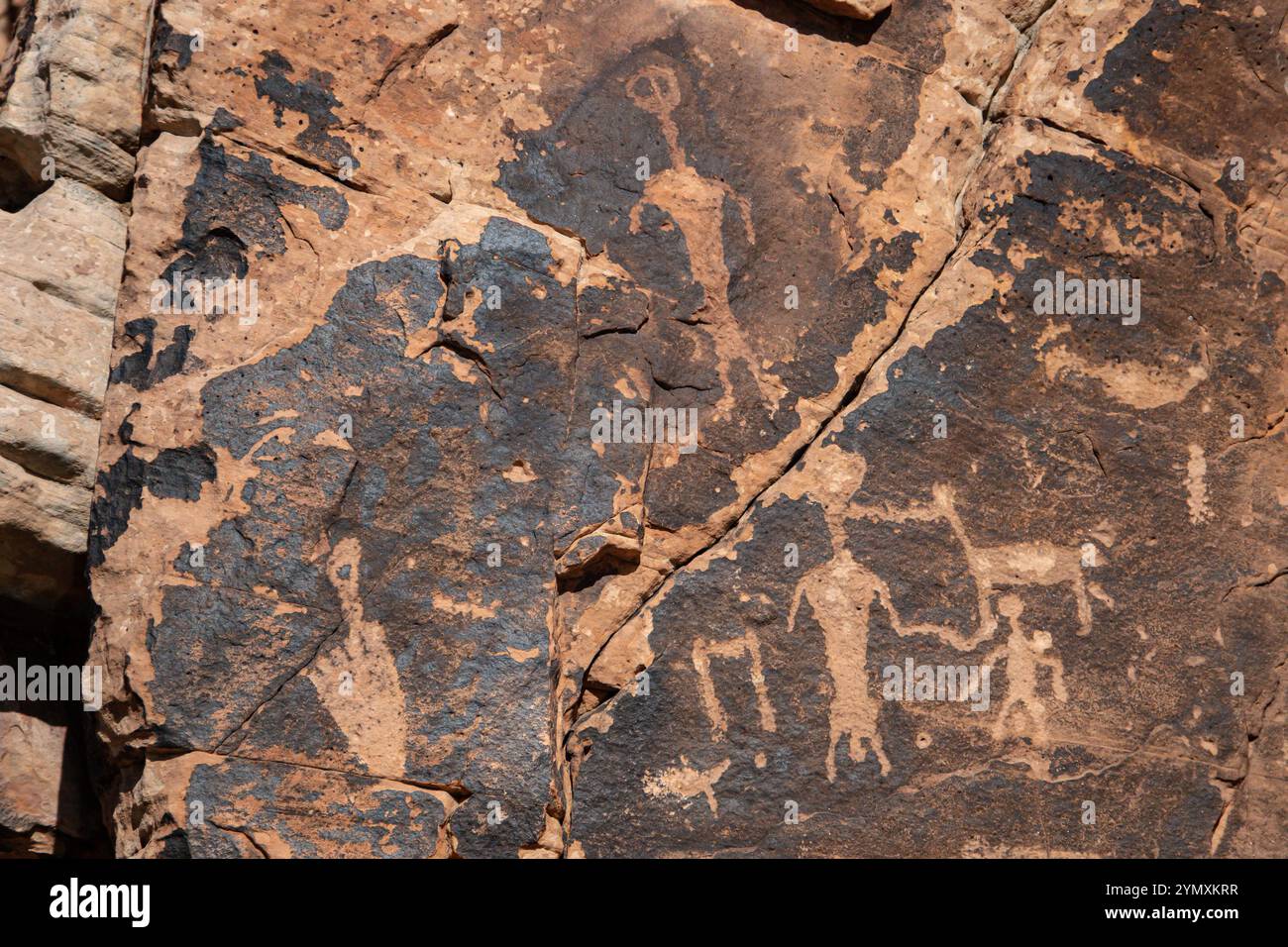 Petroglyphs at Rock Art Ranch in Winslow, Arizona, USA Stock Photo - Alamy