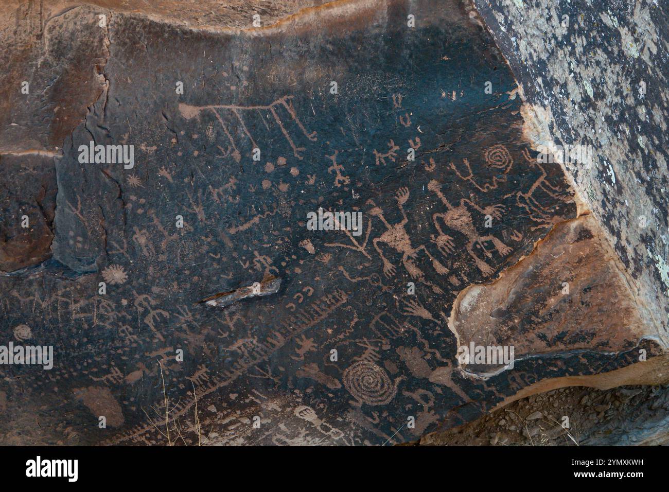 Petroglyphs at Rock Art Ranch in Winslow, Arizona, USA Stock Photo - Alamy