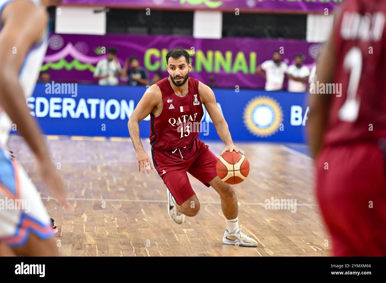 Chennai, India. 22nd Nov, 2024. Qatar beat India 69-53 in the FIBA Asia ...