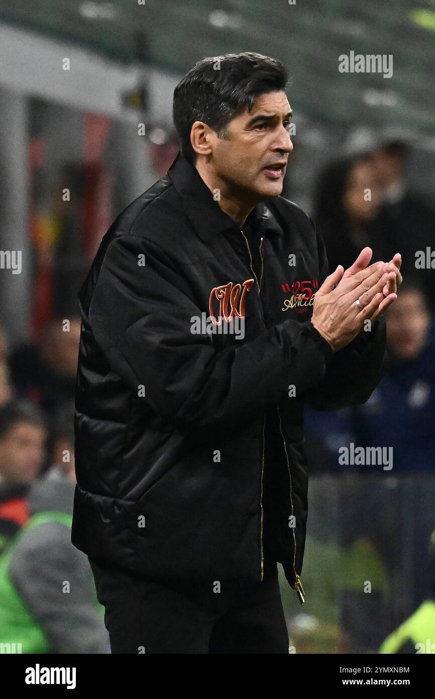 Paulo Fonseca coach of A.C. Milan during the 13th day of the Serie A ...