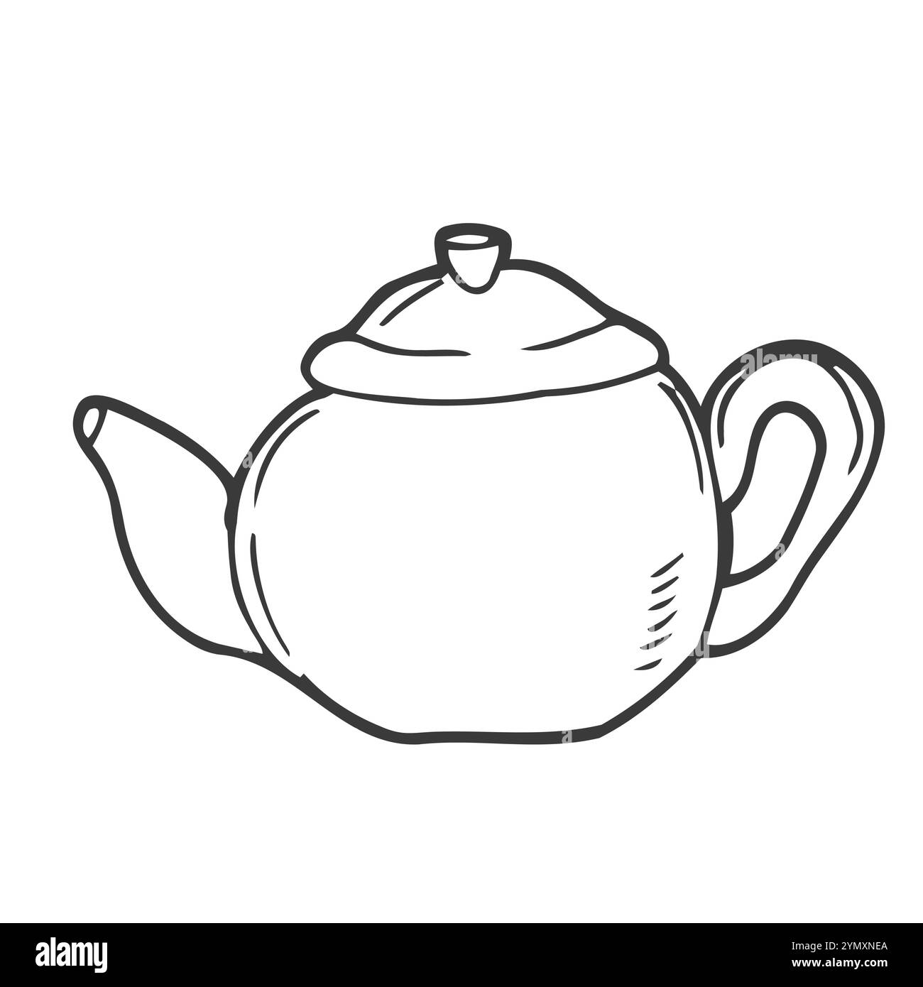 Hand drawn teapot illustration in vector . Doodle teapot illustration ...