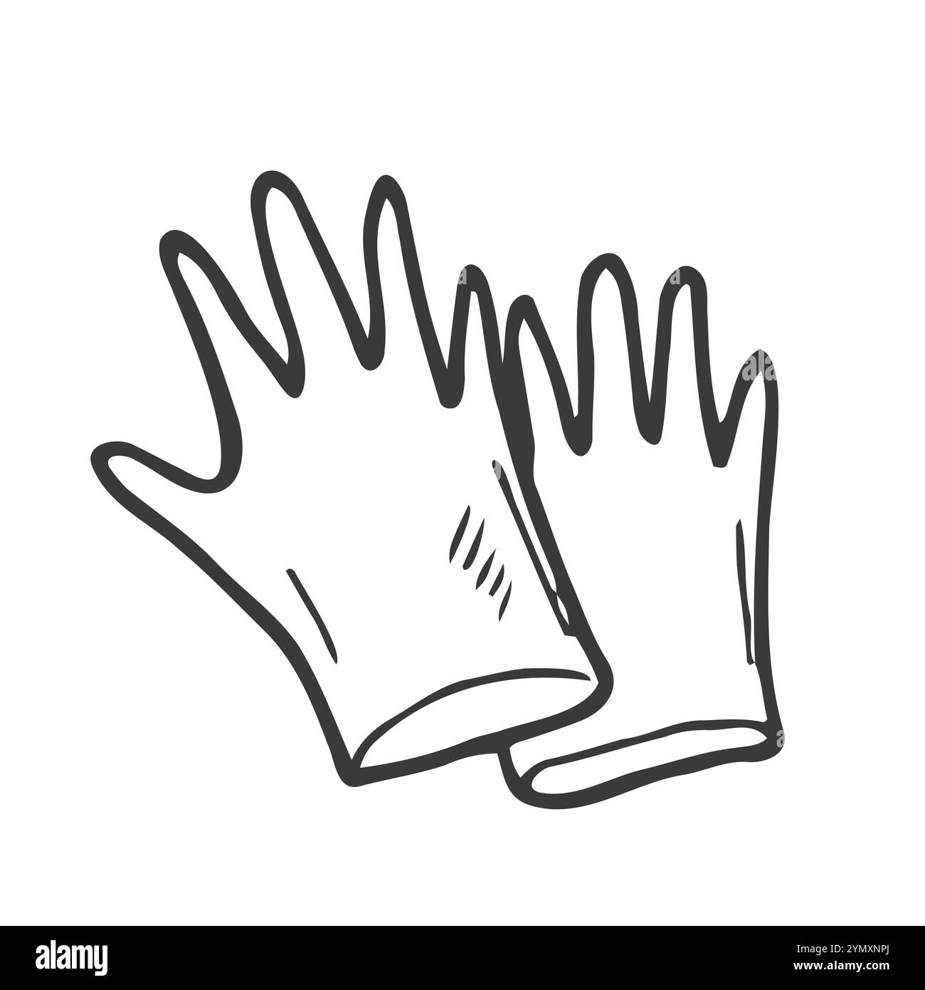 Latex surgical gloves, medical protective gloves isolated on a white background. vector ...