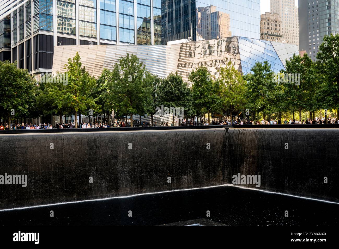 Memorial Pool at Ground Zero and National September 11 Memorial Museum ...