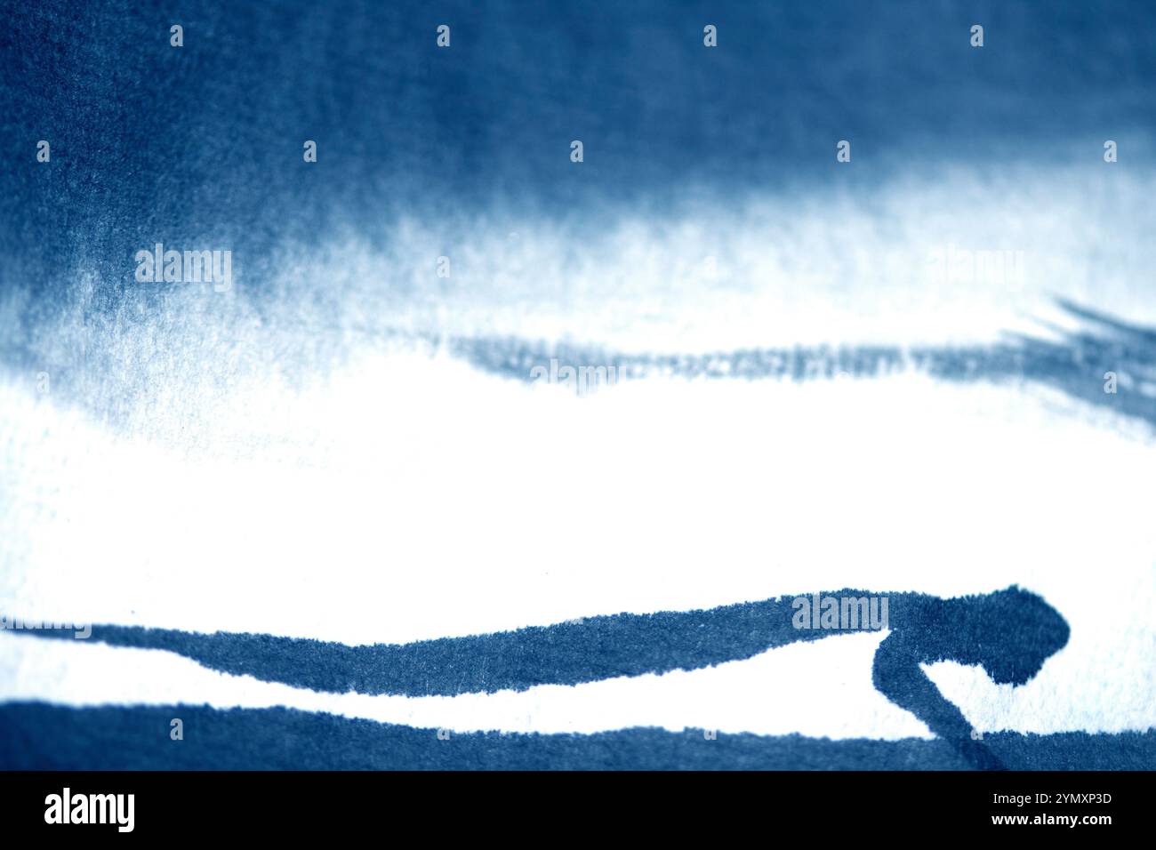 Monochrome Blue and White Ink Wash Gentle Gradiant Background with ...