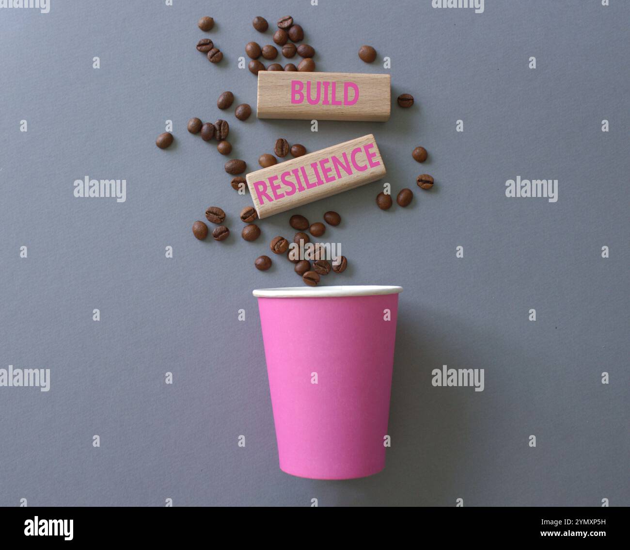 Build resilience symbol. Wooden blocks with words Build resilience ...