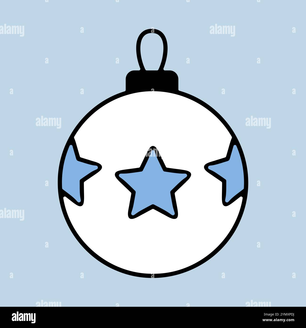 Christmas elegant ball in embossed pattern vector icon. Winter sign ...