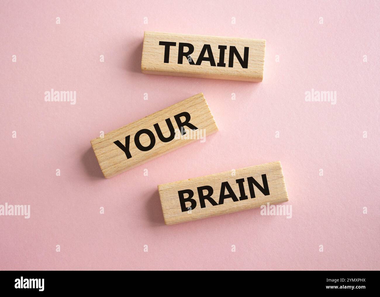 Train Your Brain symbol. Concept words Train Your Brain on wooden ...