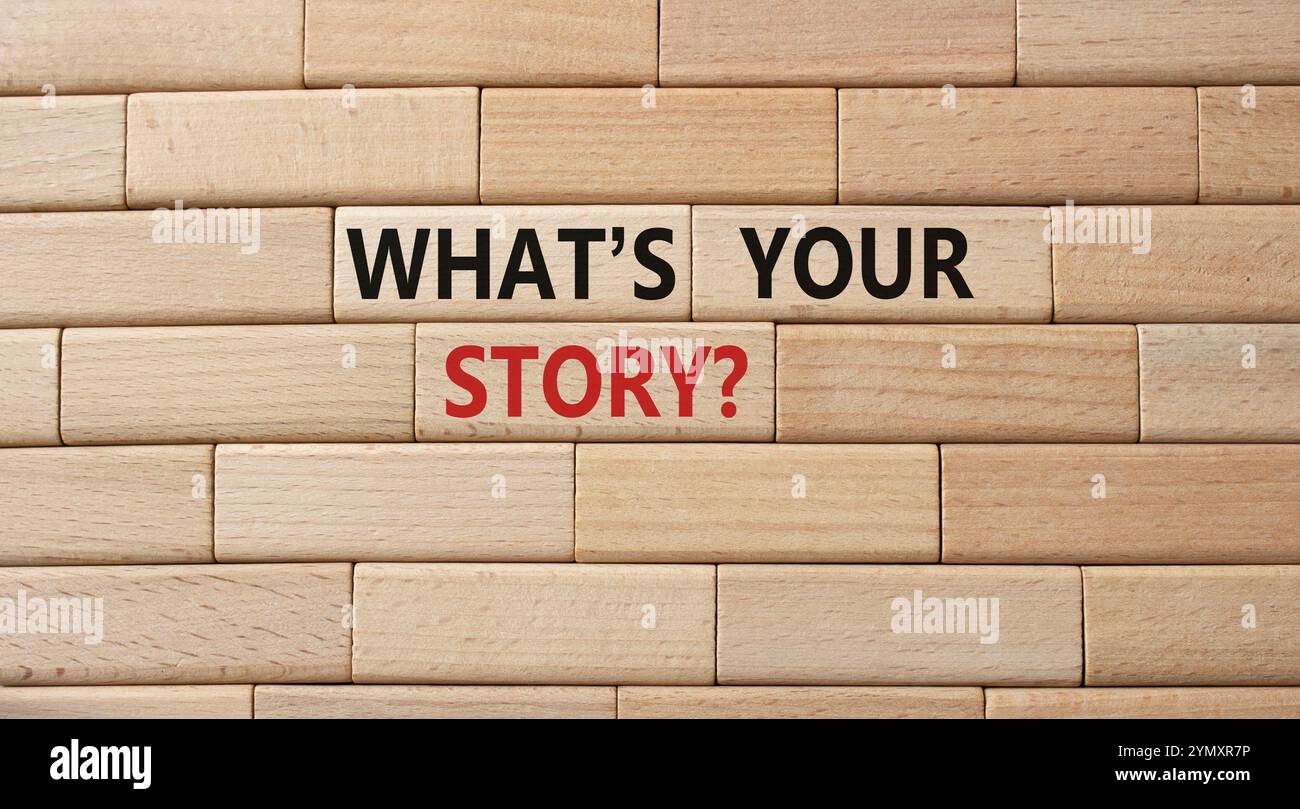 What is your story symbol. Concept words What is your story on wooden blocks. Beautiful wooden ...