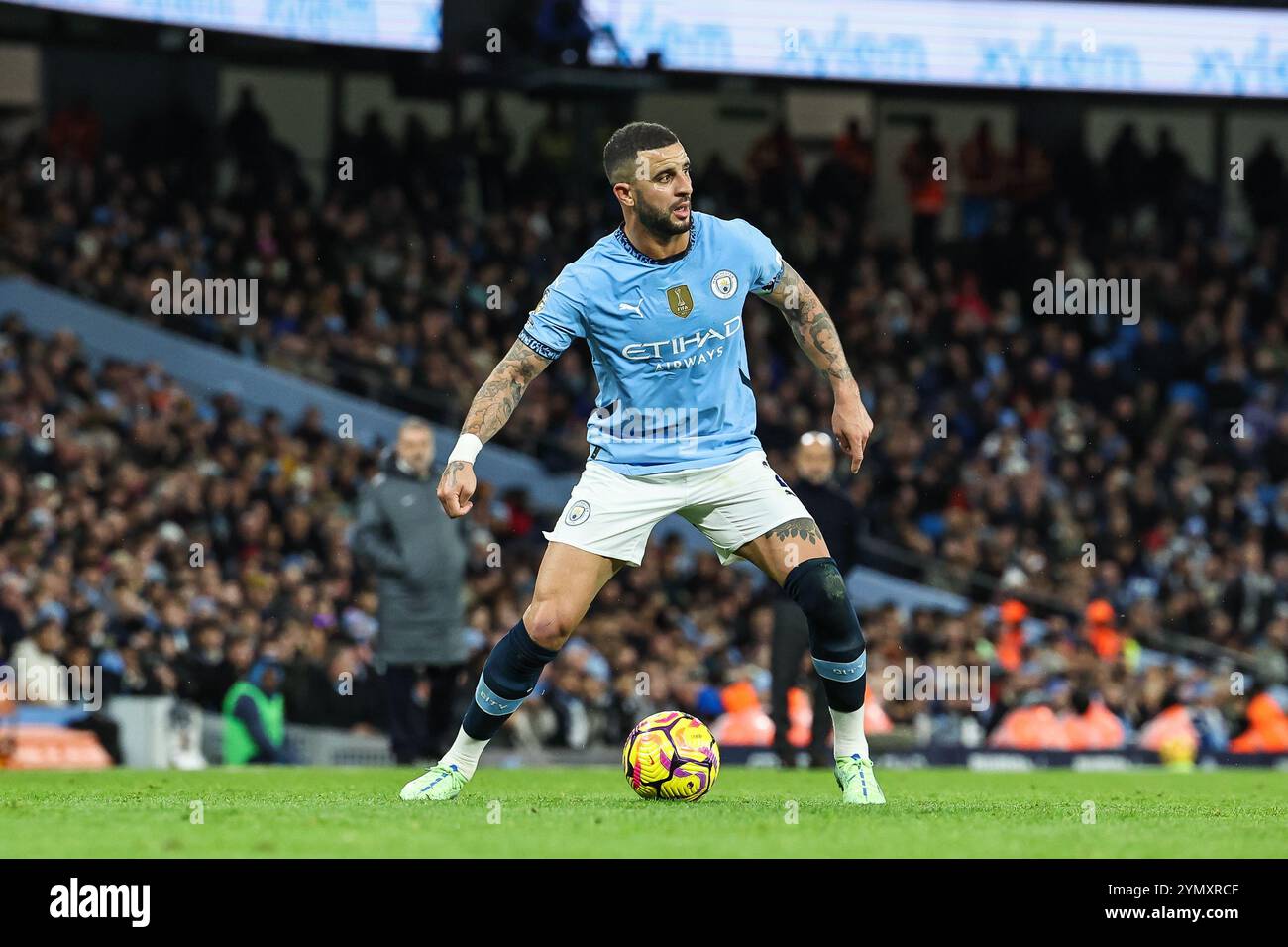 Kyle Walker of Manchester City in action during the Premier League ...
