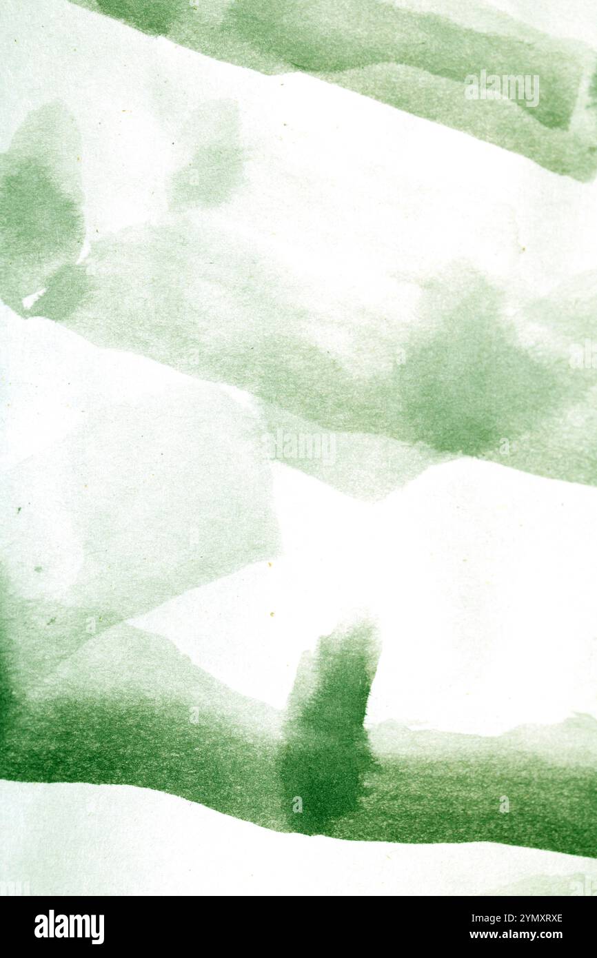Monochrome Green and White Ink Wash Gentle Gradiant Background with ...