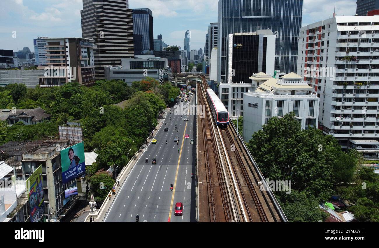 Aerial view bts skytrain near hi-res stock photography and images - Alamy