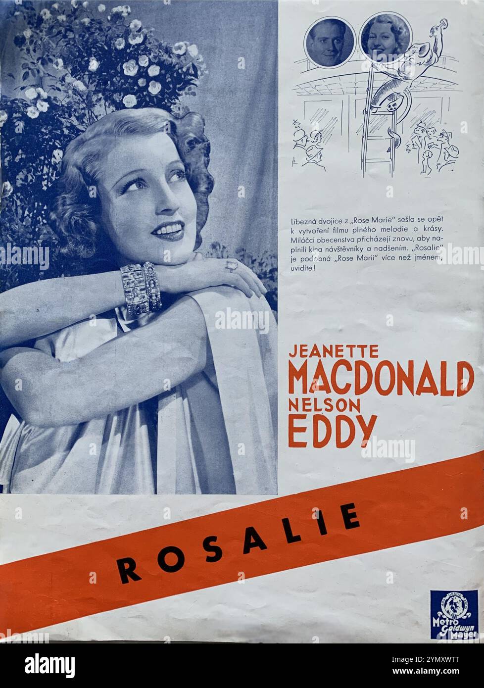 Czech Trade Ad for JEANETTE MacDONALD (subsequently replaced by ELEANOR ...