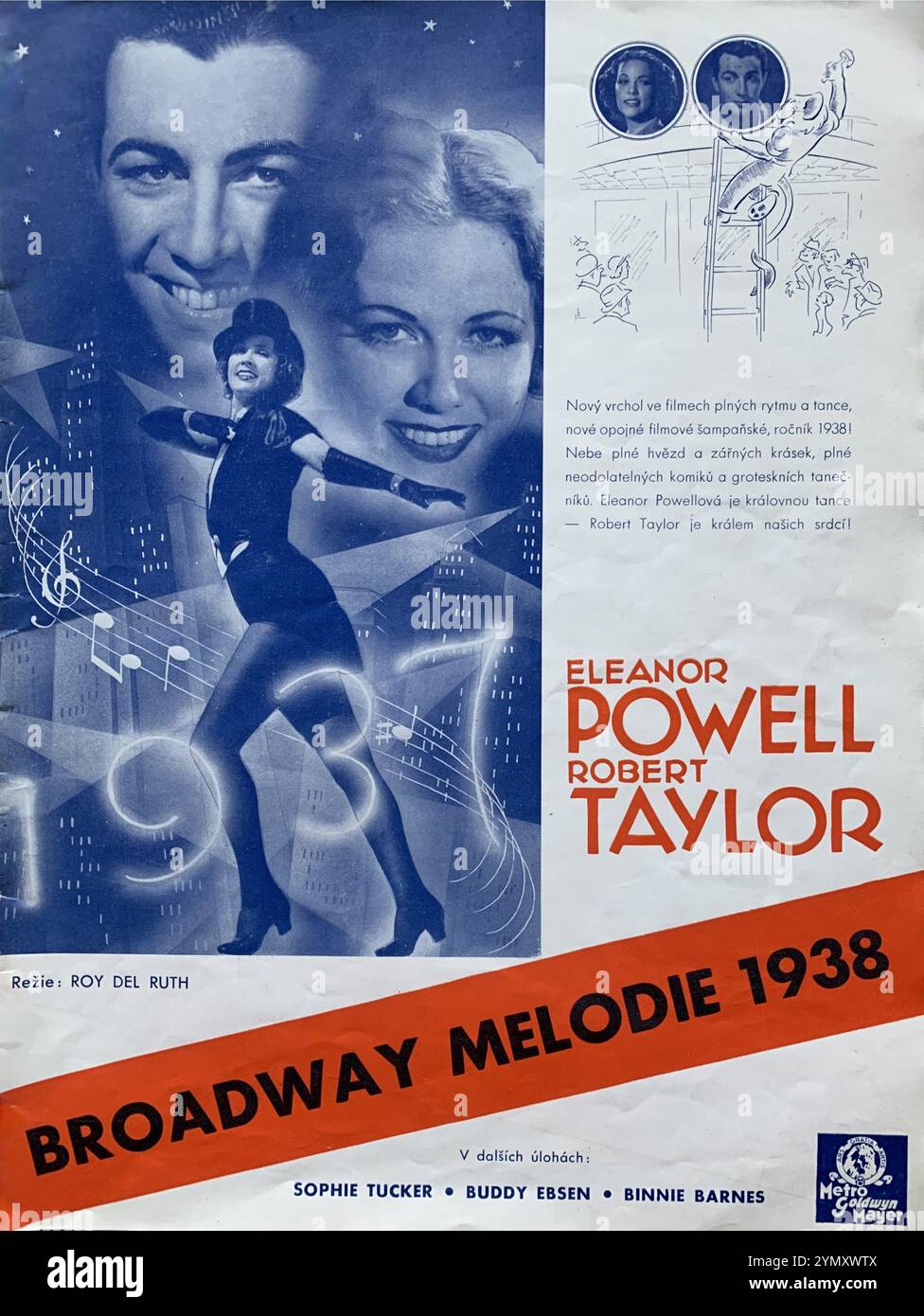 Czech Trade Ad for ELEANOR POWELL and ROBERT TAYLOR in BROADWAY MELODY ...