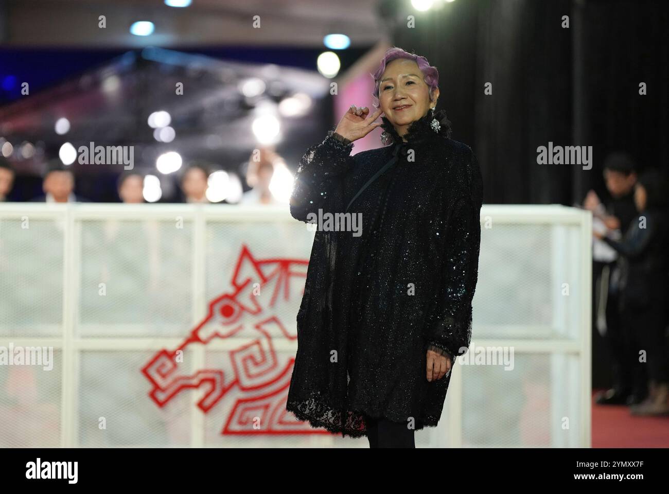 Lu Yi-ching arrives at the 61st Golden Horse Awards in Taipei, Taiwan, Saturday, Nov. 23, 2024 ...
