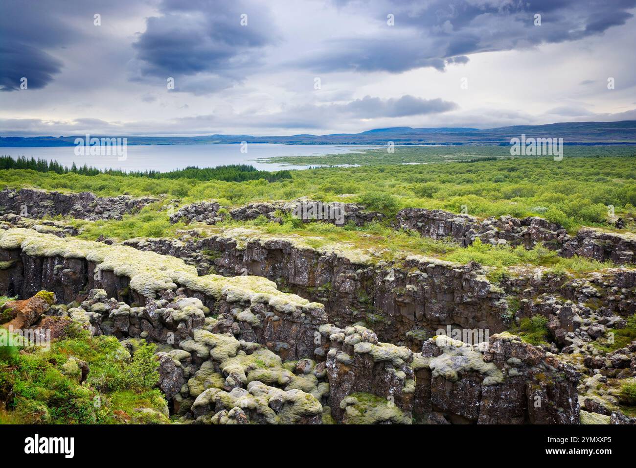 Tectonic rift at the junction of the Eurasian and North American plates ...