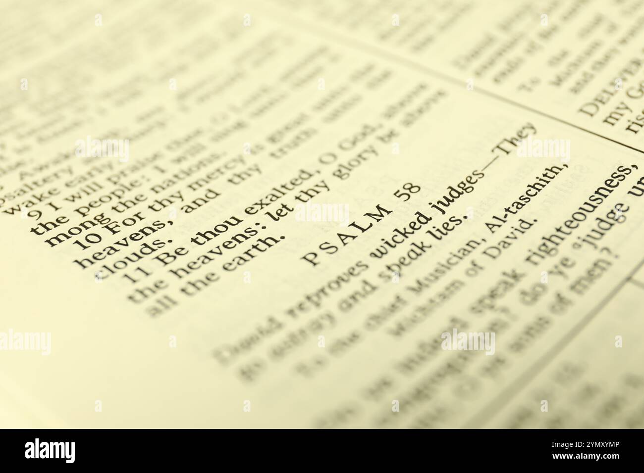 Open Holy Bible in English language as background, closeup Stock Photo ...