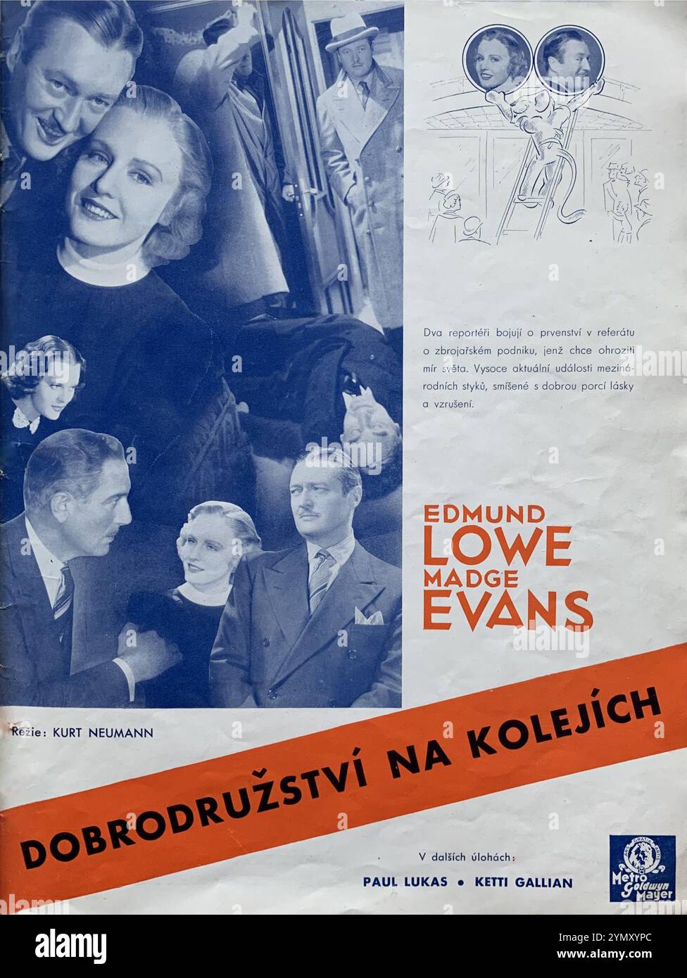 Czech Trade Ad for EDMUND LOWE MADGE EVANS PAUL LUKAS and KETTI GALLIAN in ESPIONAGE ...