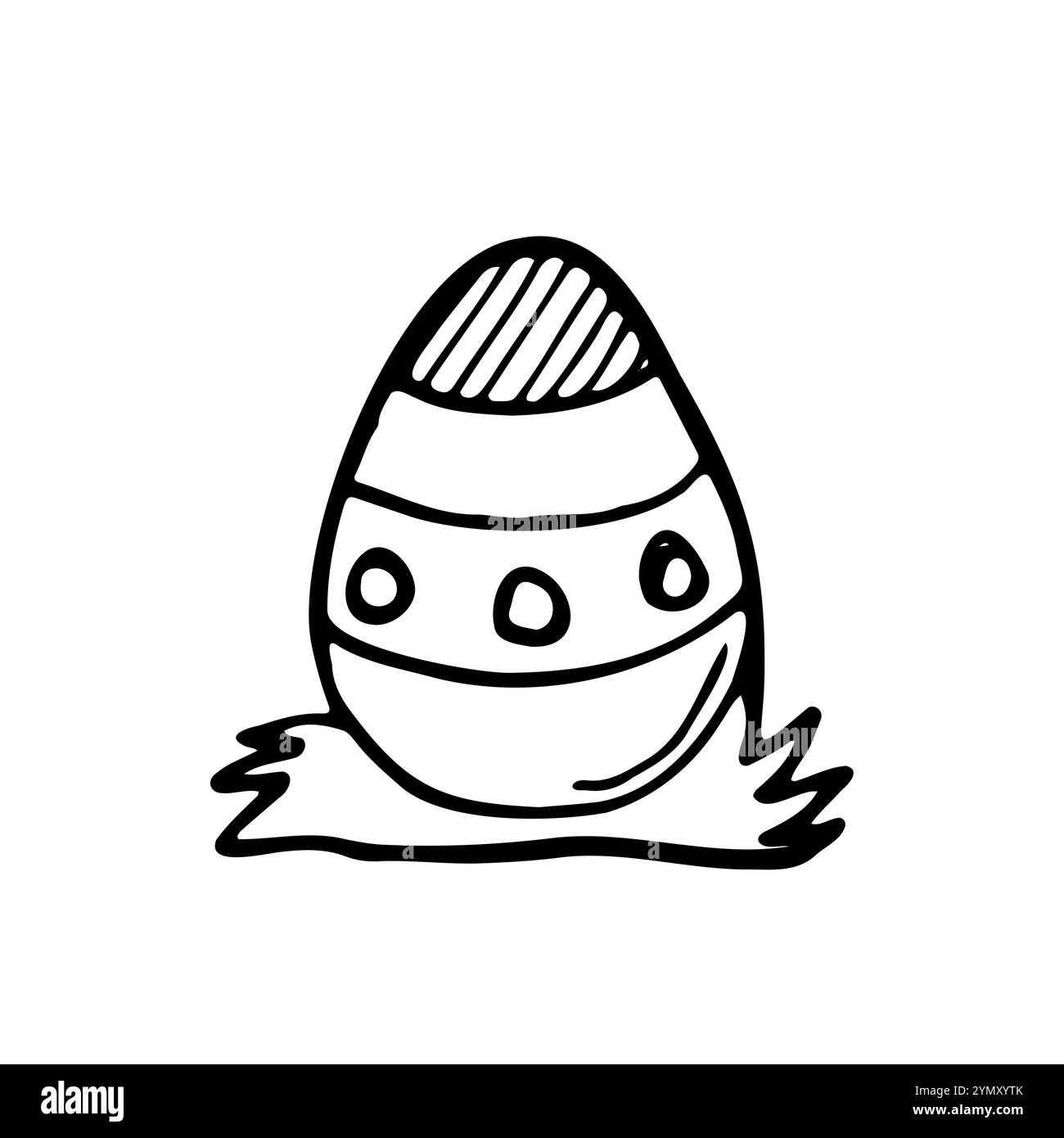 Happy easter outline icon Black and White Stock Photos & Images - Alamy