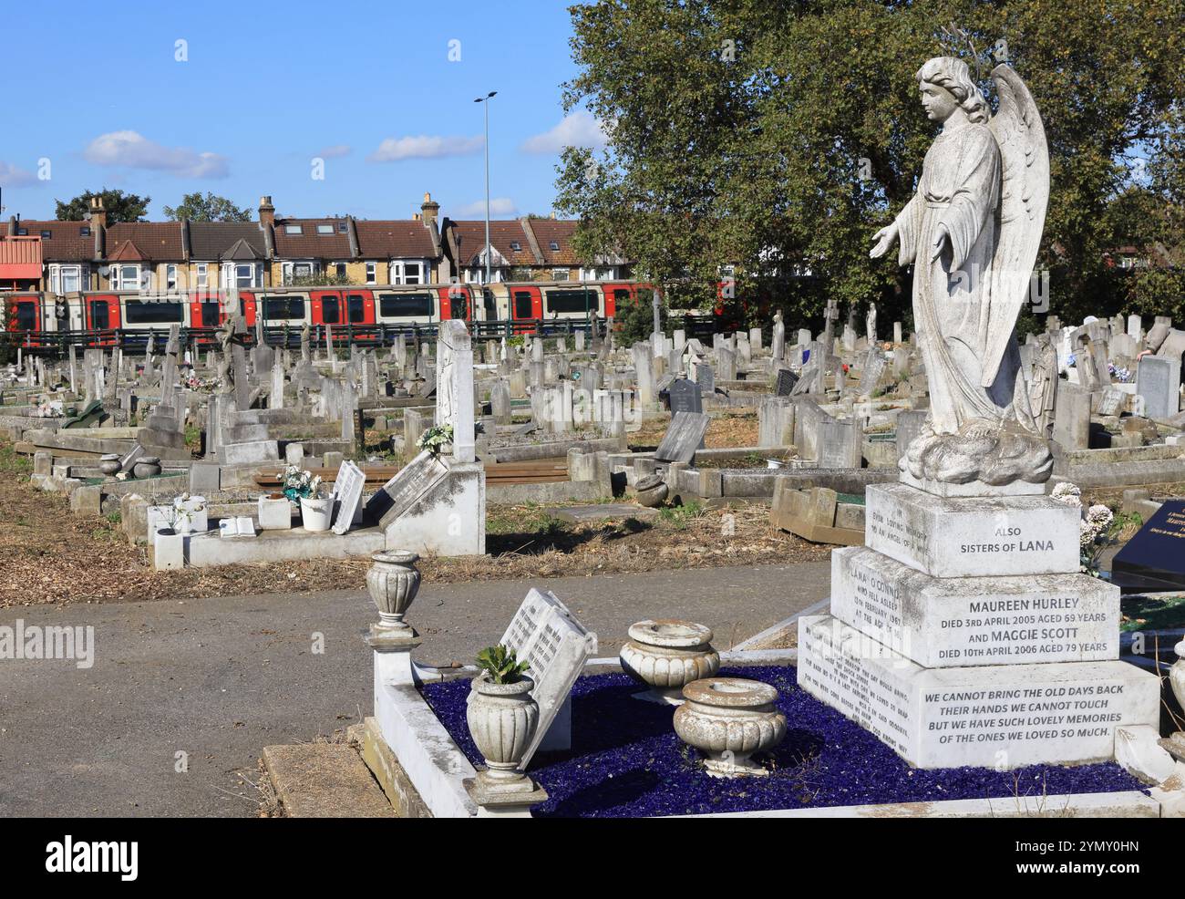 St Patrick's Catholic cemetery in Leytonstone alongside the Central ...