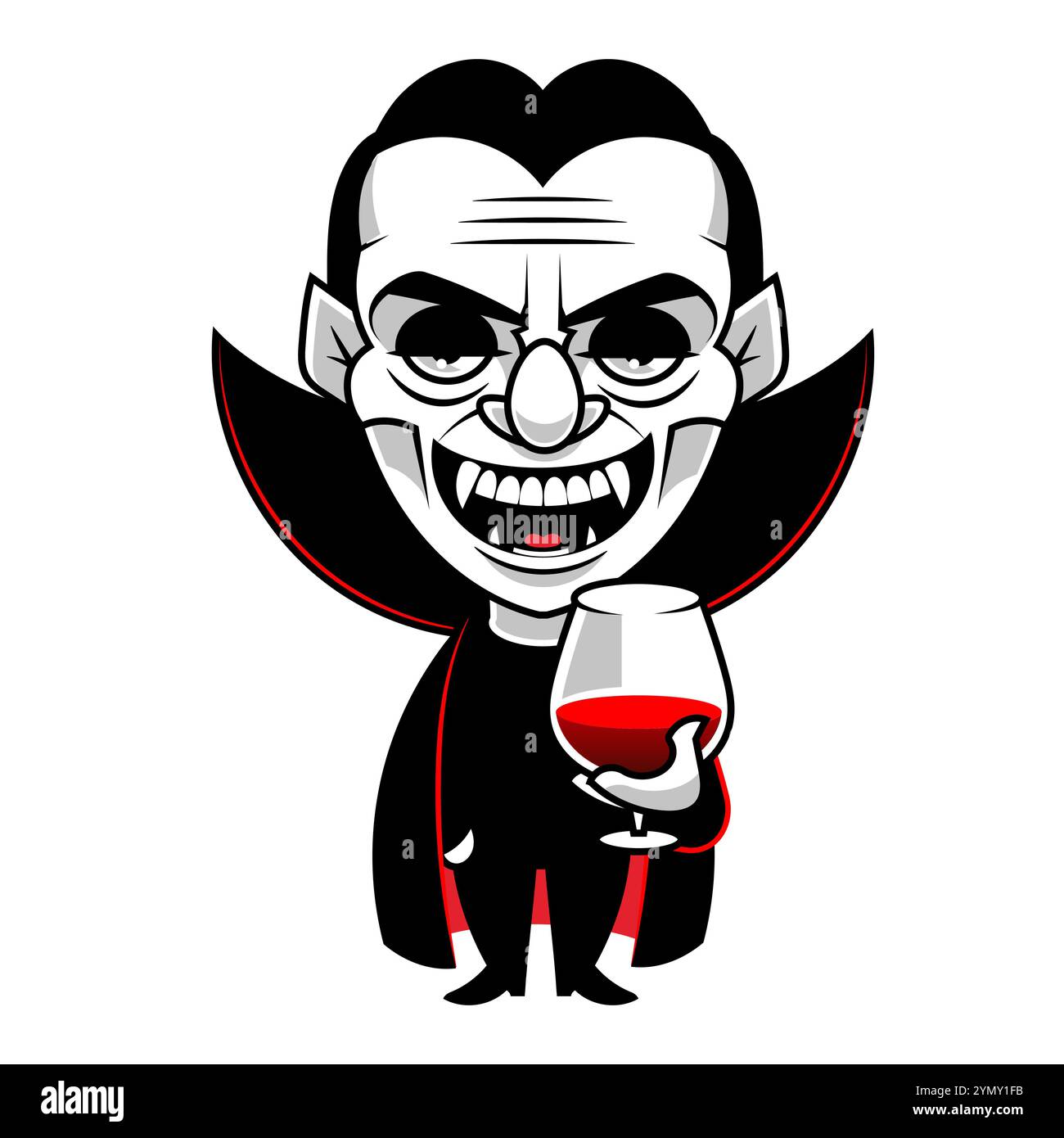 Vampire Dracula portrait. Halloween illustration of vampire in black ...