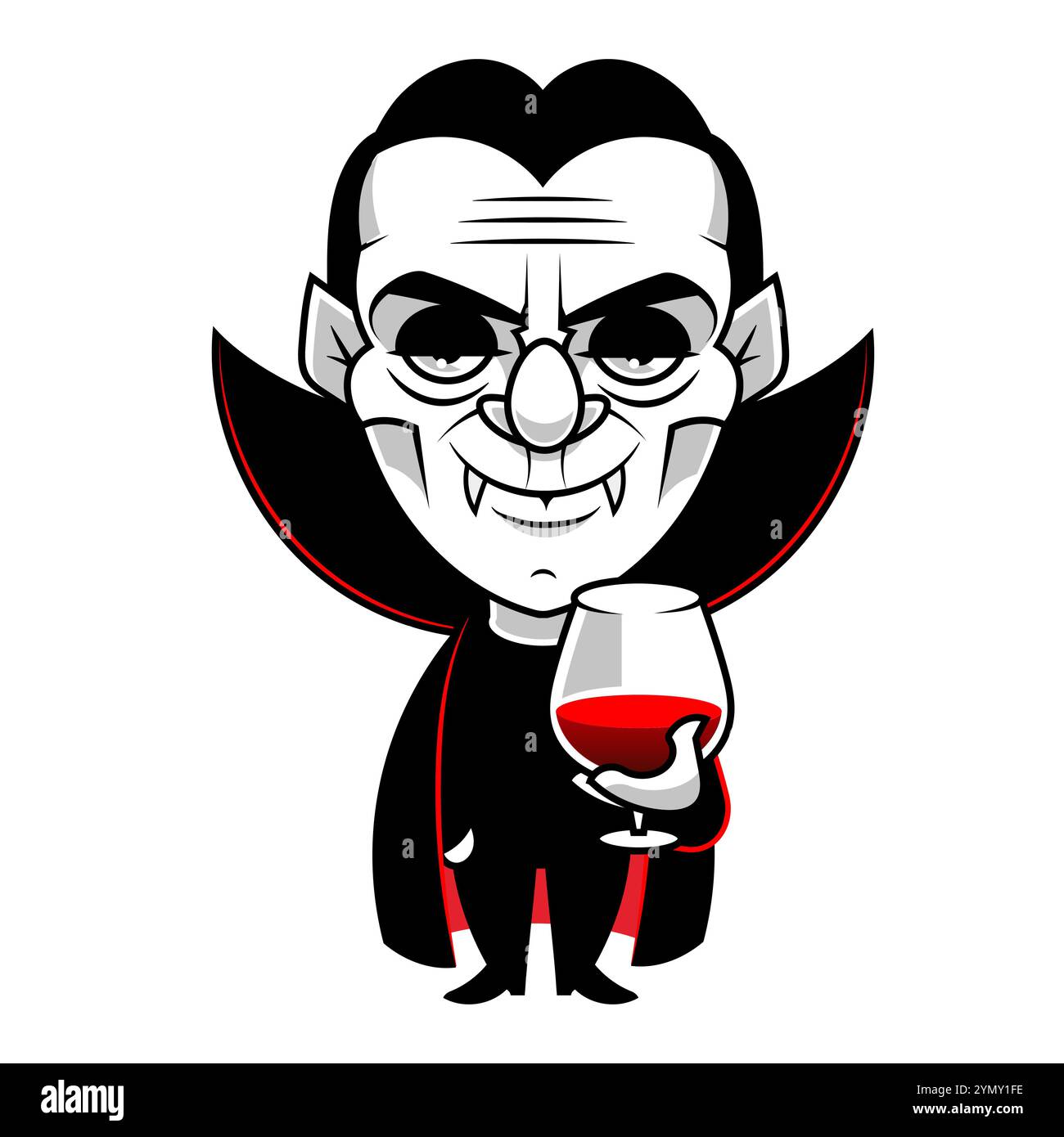 Vampire Dracula portrait. Halloween illustration of vampire in black ...
