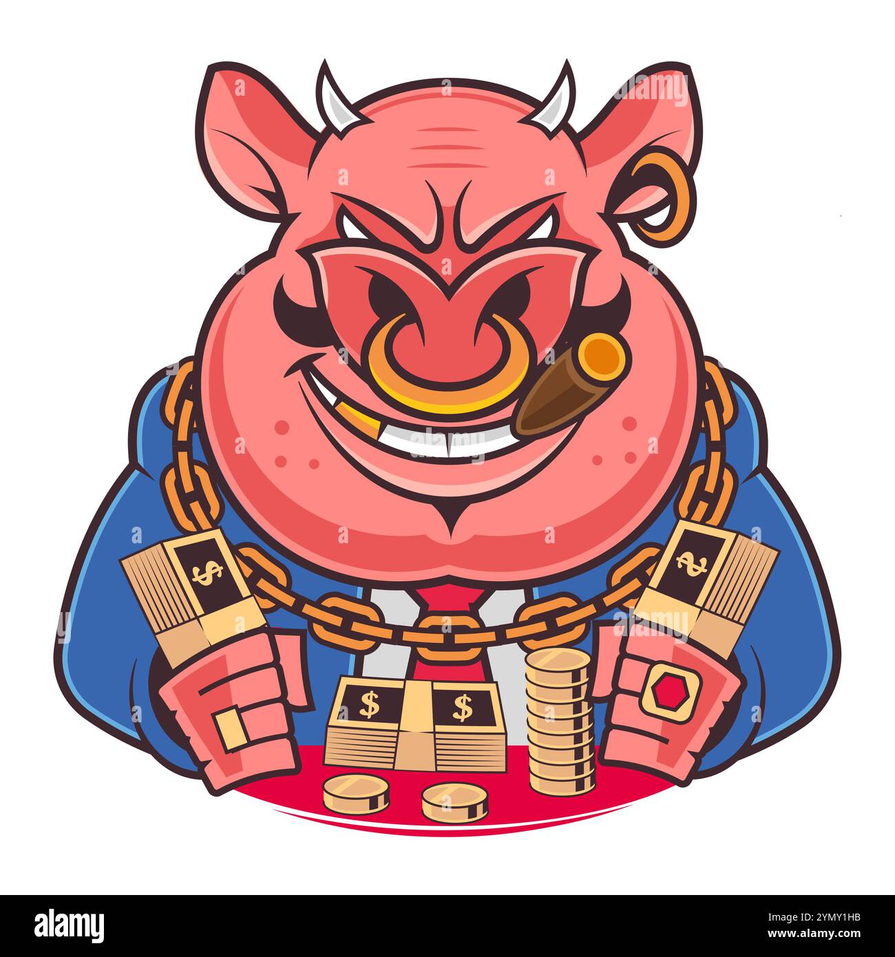 Cute Pig illustration Pig kawaii chibi vector drawing style Pig cartoon ...