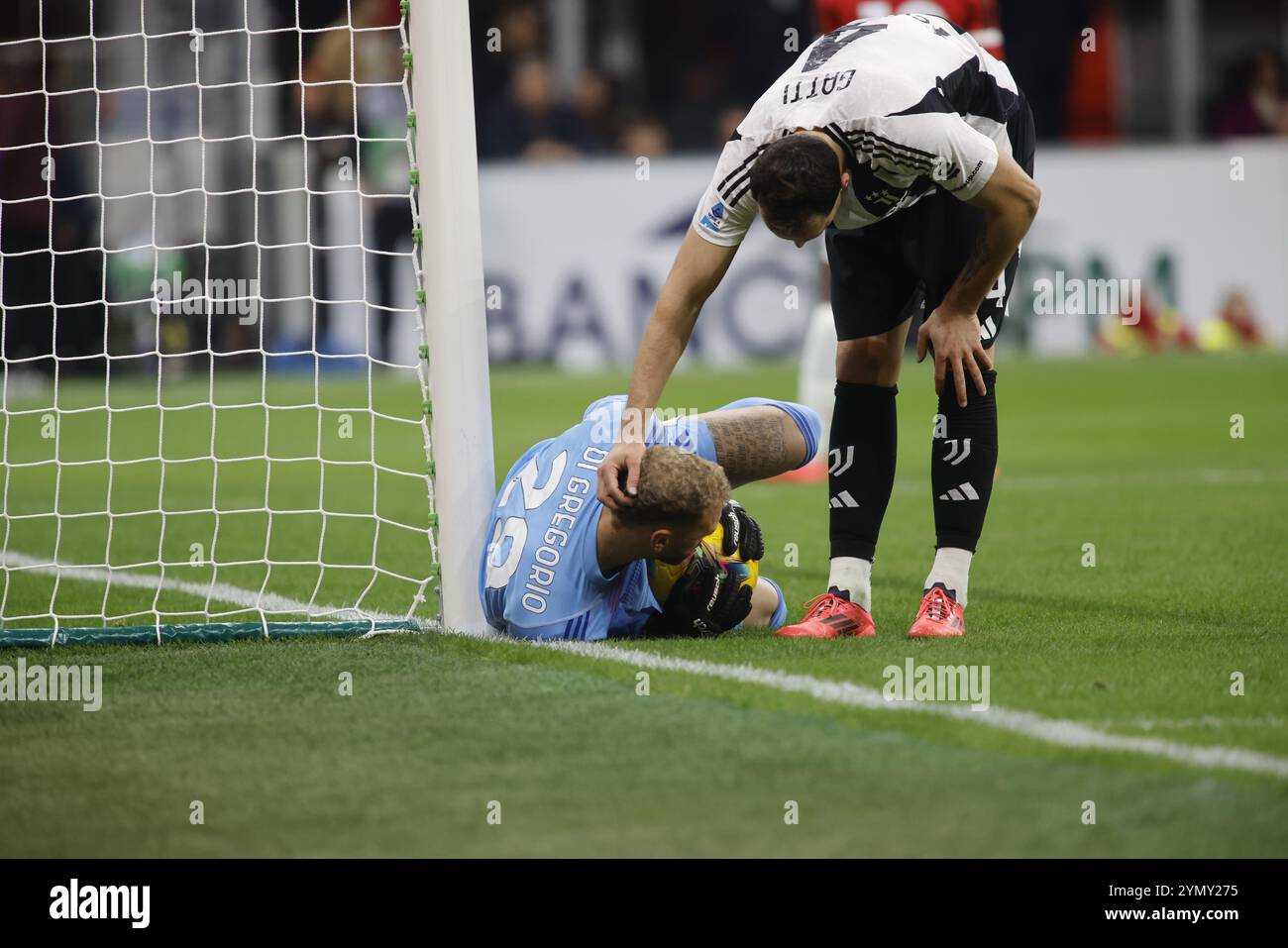 Michele Di Gregorio of Juventus FC and Federico Gatti of Juventus FC ...