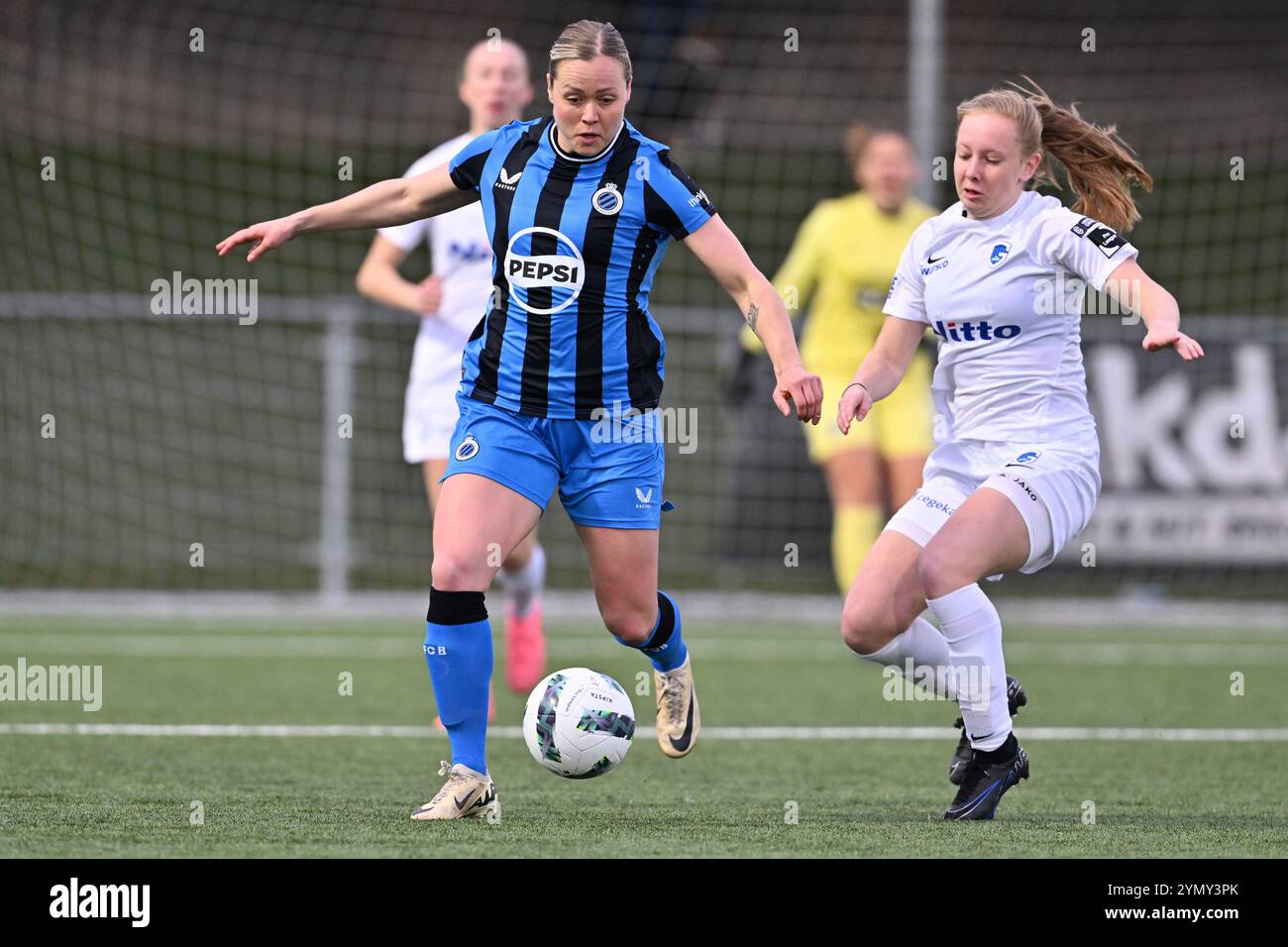 Aalter, Belgium. 23rd Nov, 2024. Lara Kristin Pedersen (6) of Club YLA ...