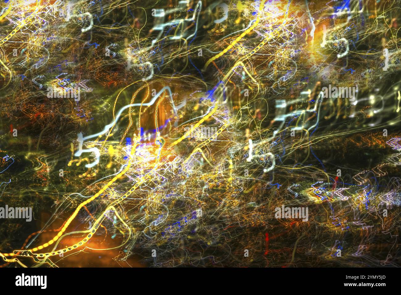 Creative shot, abstract, dancing light, night shot, light reflections ...