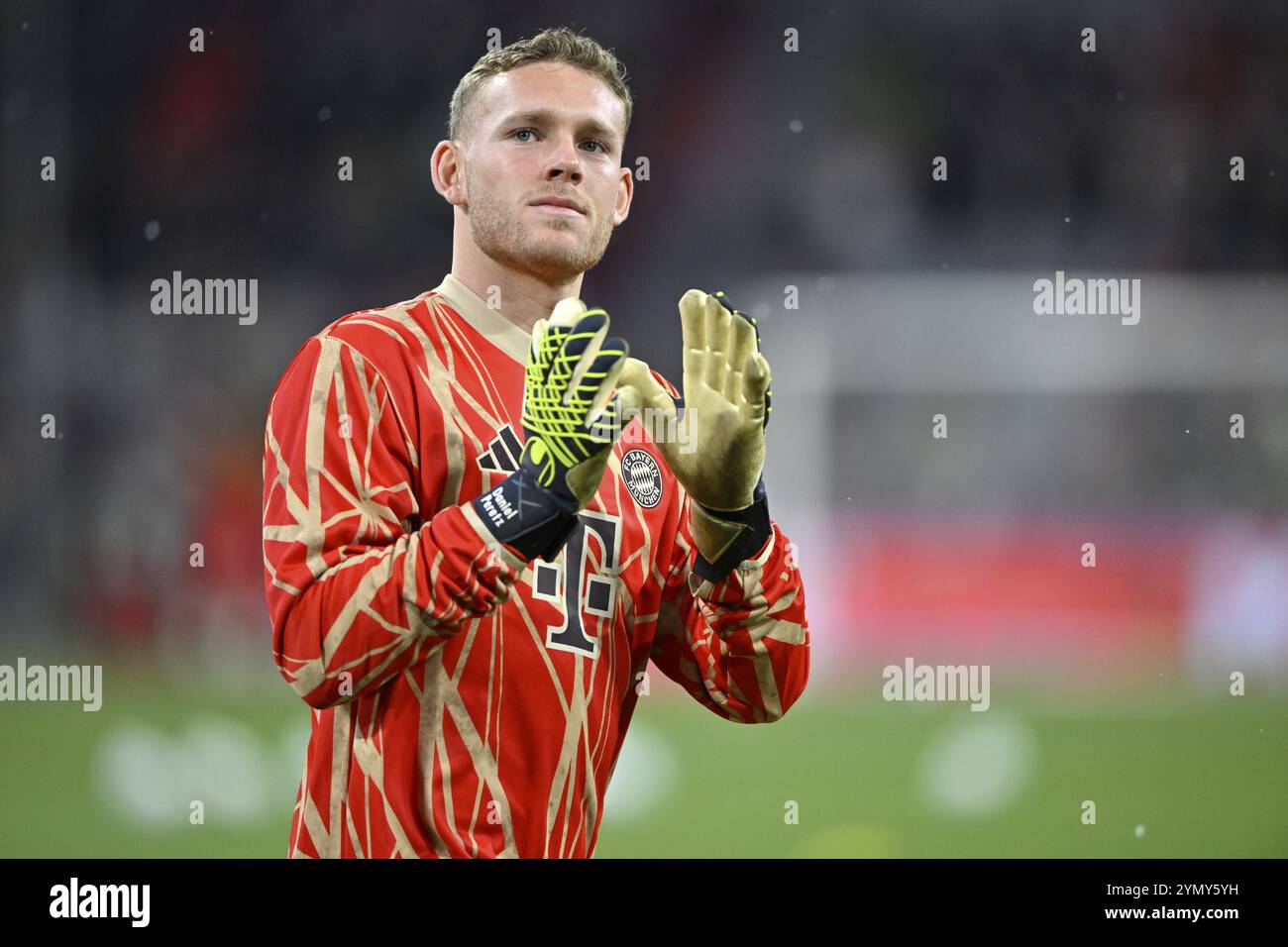 Goalkeeper Daniel Peretz FC Bayern Munich FCB (18) during warm-up ...