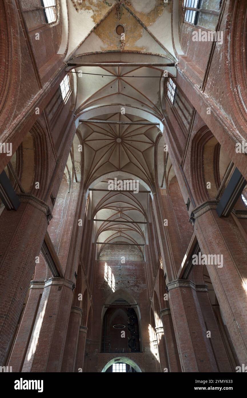 Interior with vault of St Georgen, Gothic brick building of the 14th ...