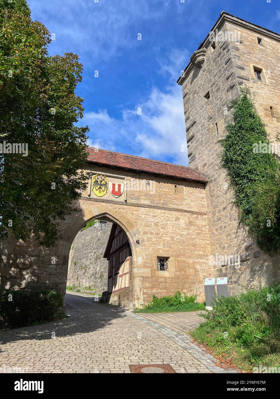 Kobolzel gate protected city from the side of Tauber river valley ...