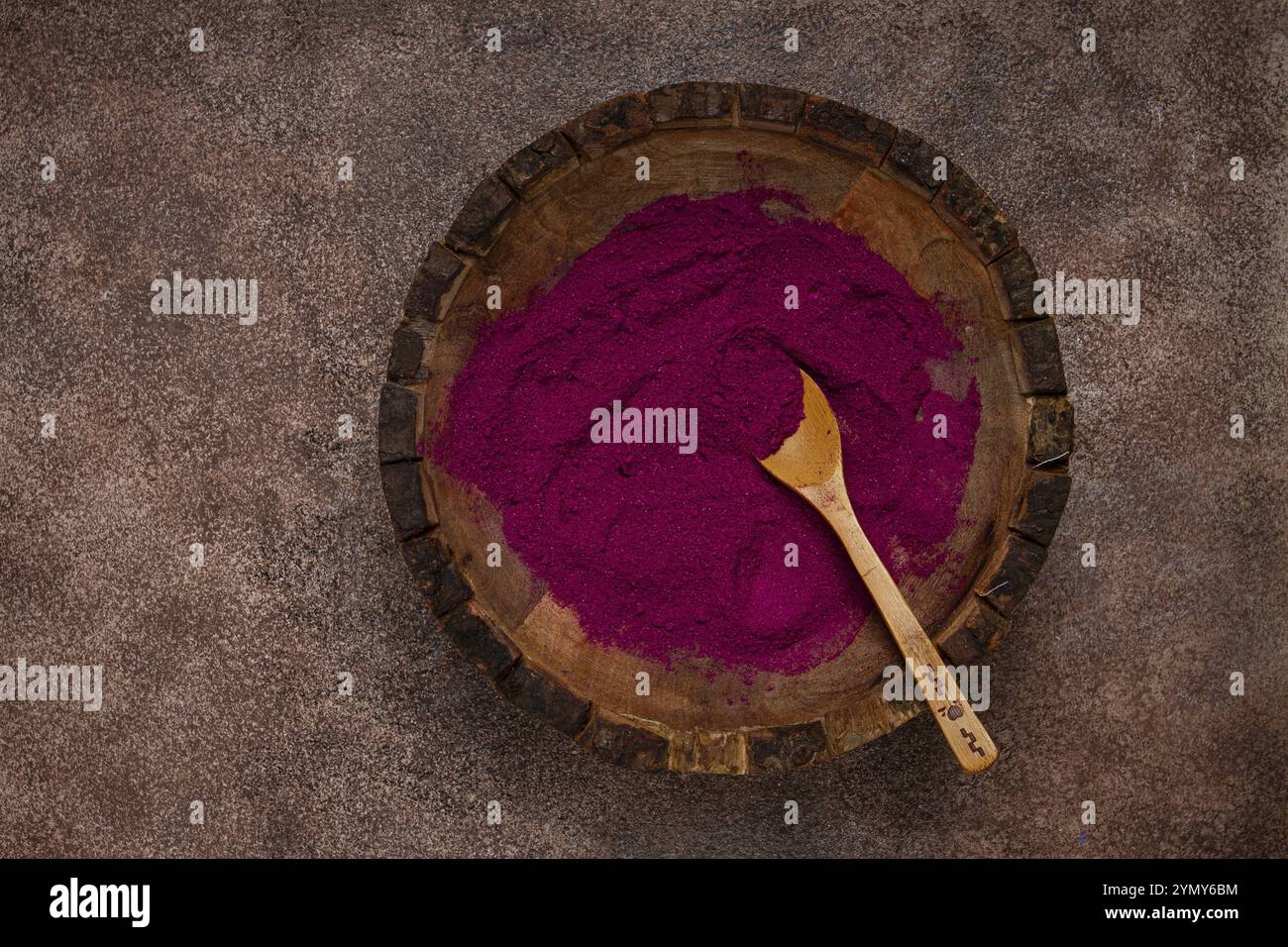 Pitaya powder, dragon fruit, freeze-dried powder, top view, no people ...