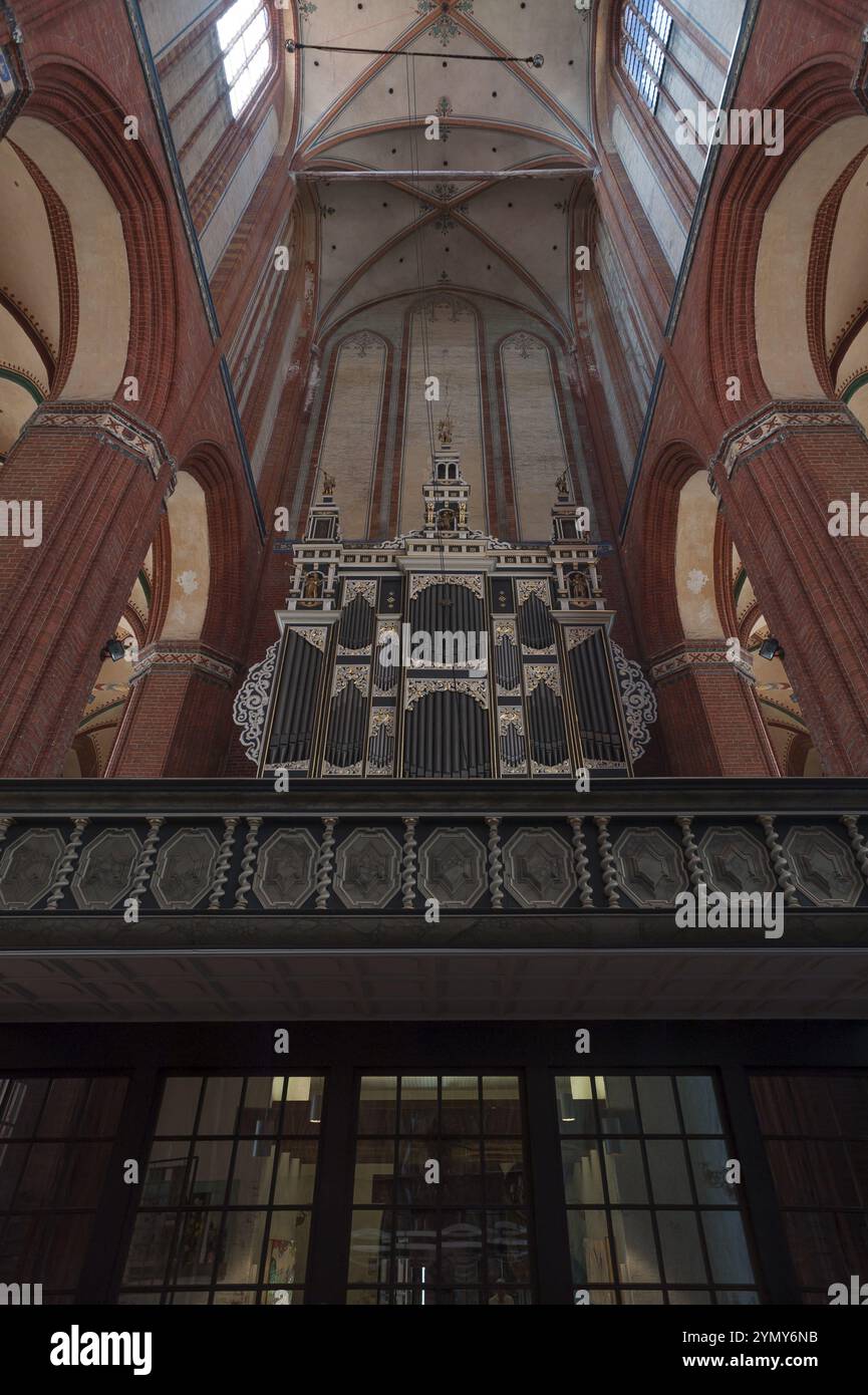 Organ loft with organ early 18th century, St Nicholas' Church, late ...