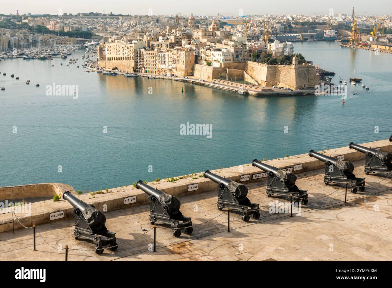 Valletta Malta,Grand Harbour harbor,Mediterranean Ionian Sea,Upper ...